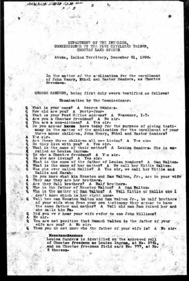 Choctaw Family Names