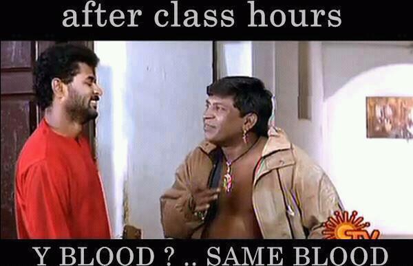 College student funny comments about class - why blood same blood ...