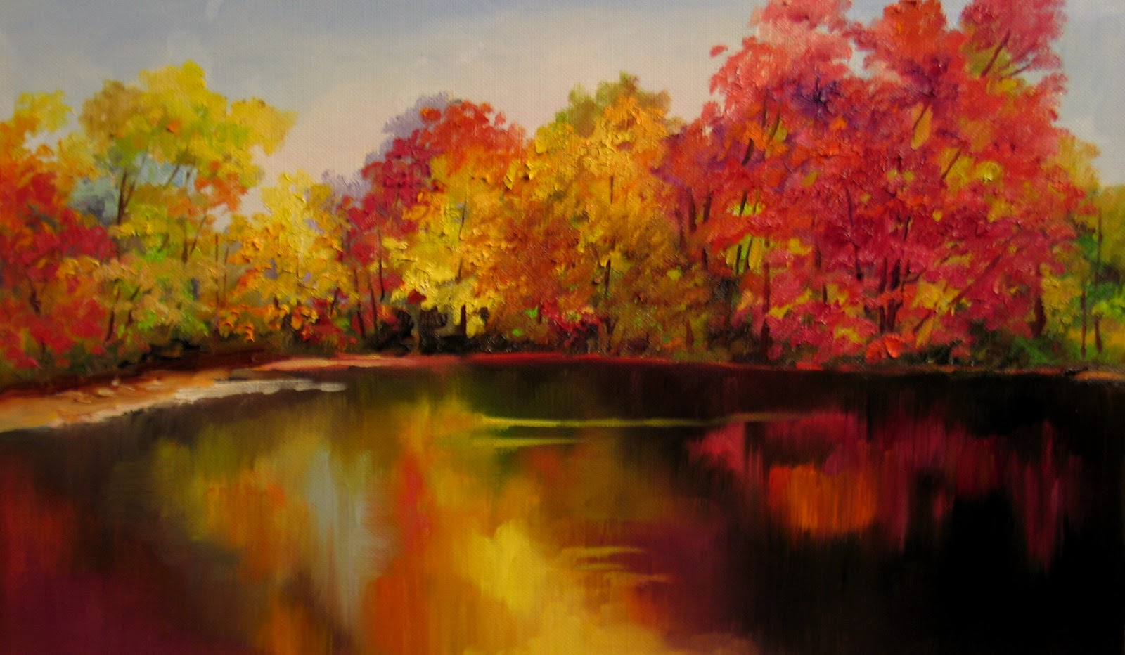 Nel's Everyday Painting: Autumn Color Splash - SOLD