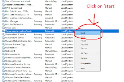 [FIX] VMware authorization service not running. Cannot connect to the virtual machine Error ...