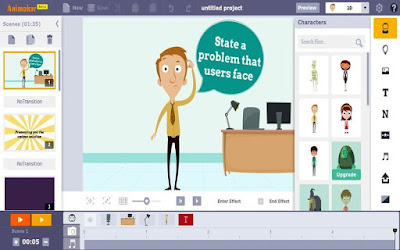 creative way to teach using animaker - flash a grin with english