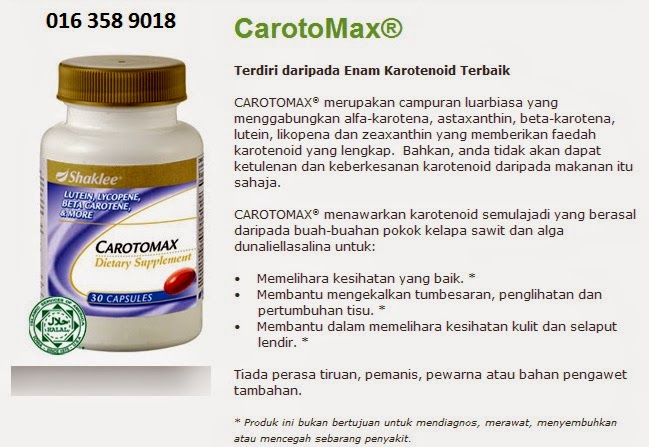 Badan Sihat Hati Ceria: Keistimewaan Carotomax Shaklee