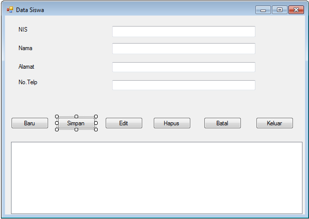 Source Kode Input Data Siswa (simpan, edit, hapus)