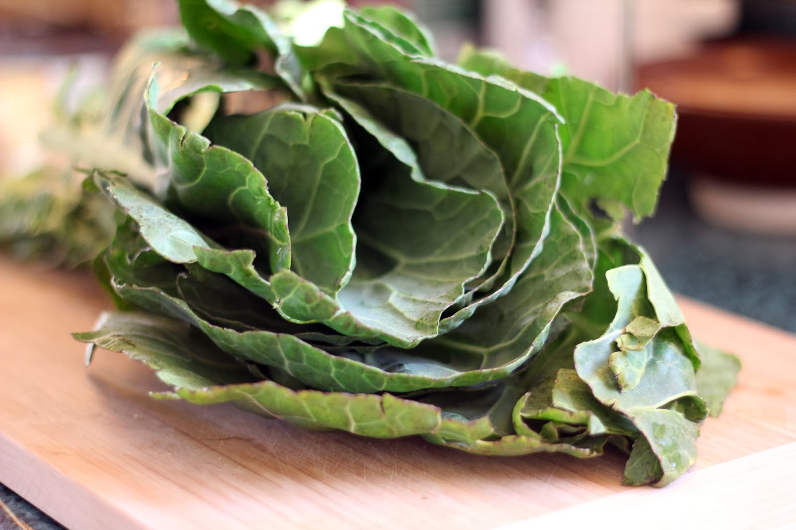 Blue Kale Road: Collard Greens with Pickled Pears