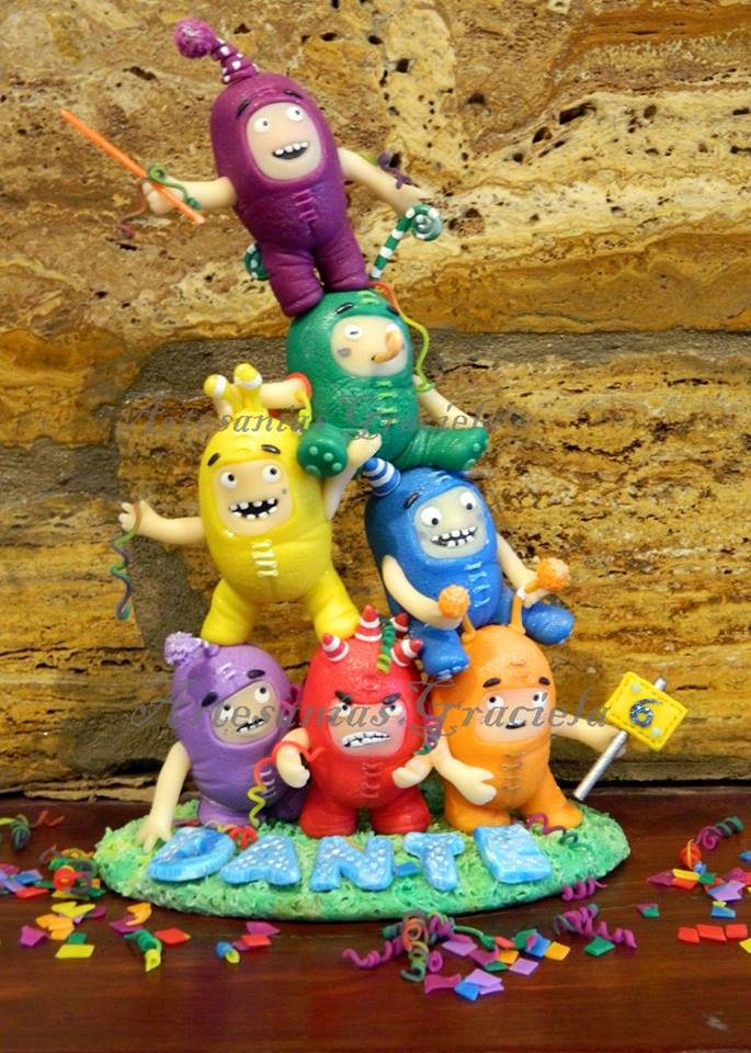 Artesanías Graciela: Personajes Oddbods: Fuse, Zee, Newt, Slick, Pogo ...