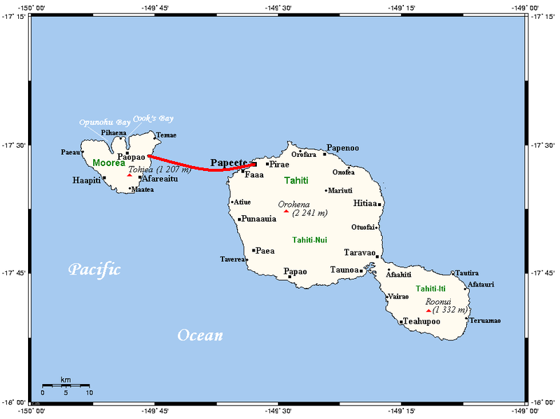 Moorea - Traversée maritime - Tahiti - De Papeete à Moorea et ...