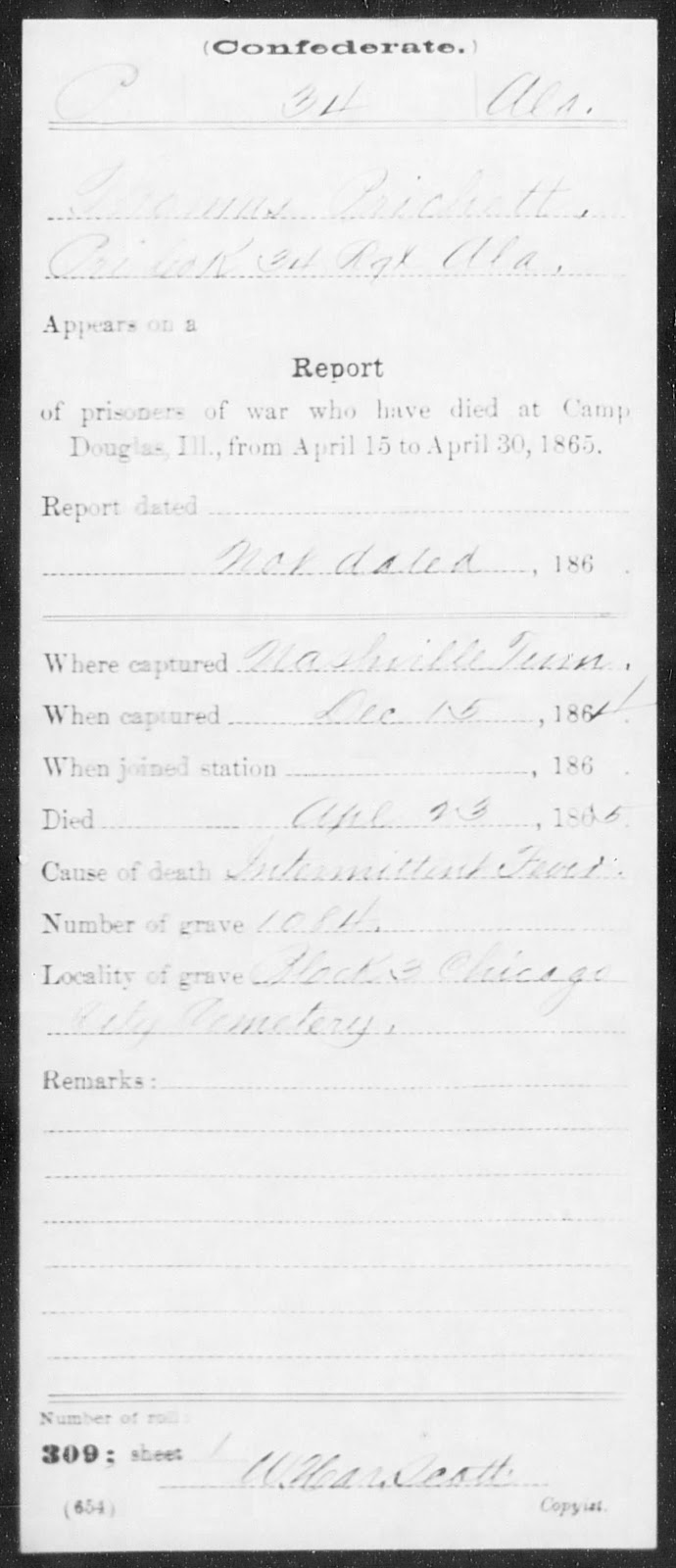 Karen's Family Files: William Franklin Pritchett and Thomas A ...