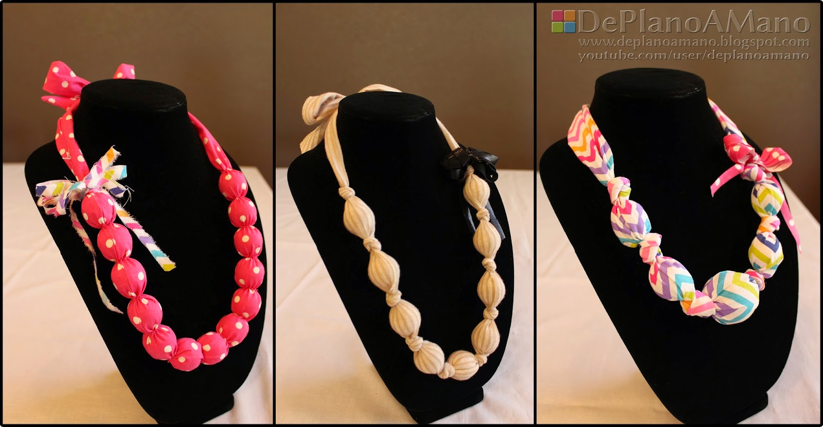 De Plano A Mano: Collares de Tela