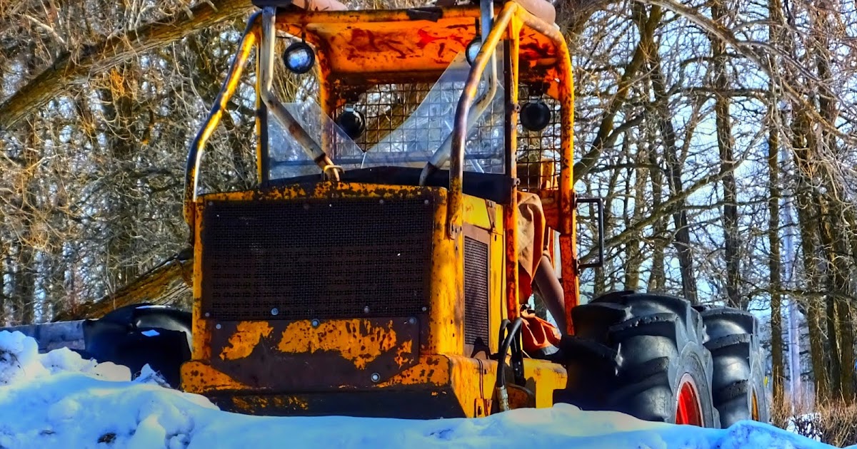 Americana Roots Art: Tree Farmer Logging Skidder in Richer, Manitoba