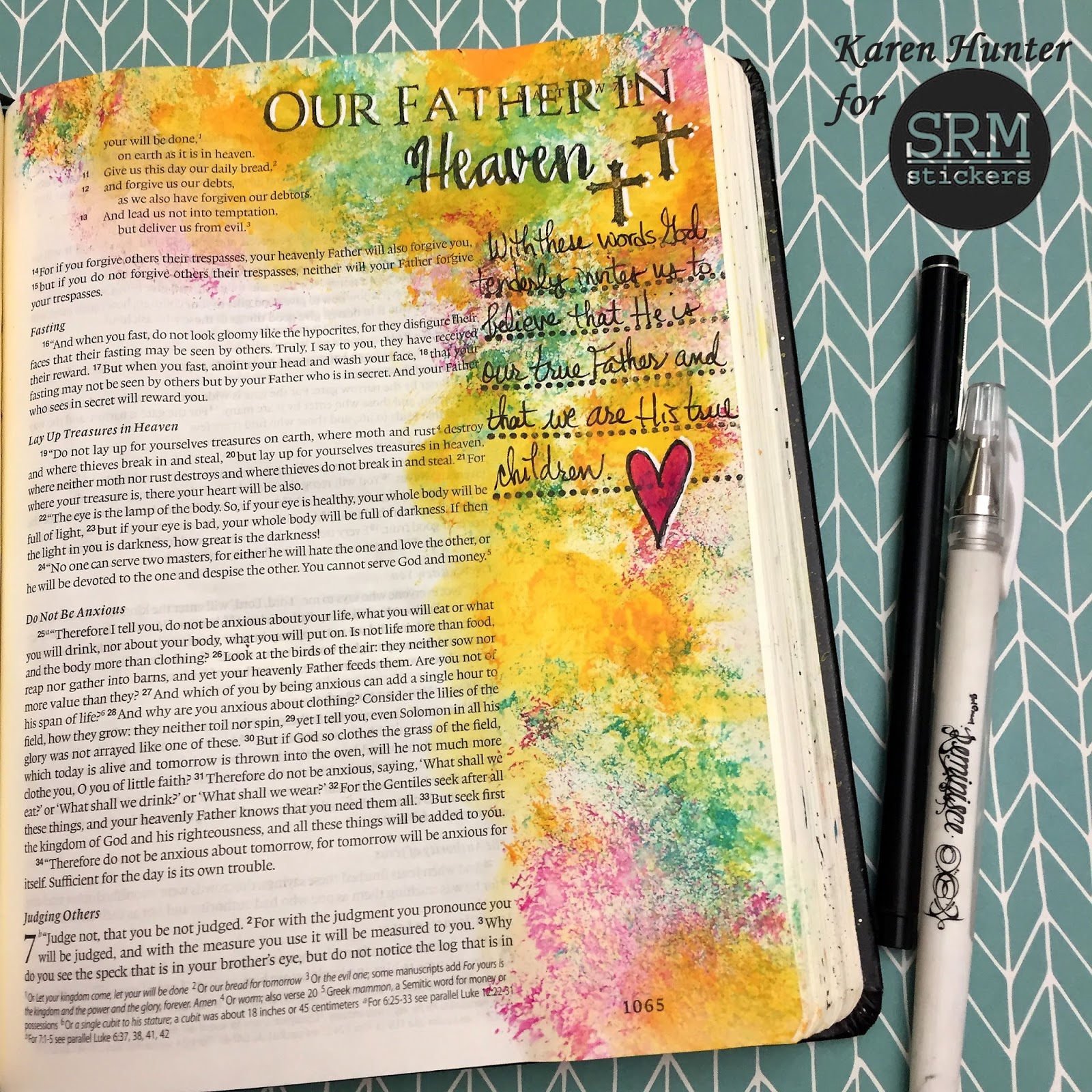 KarenScraps: Bible Journaling the Lord's Prayer