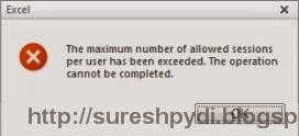 “The maximum number of allowed sessions per user has been exceeded ...