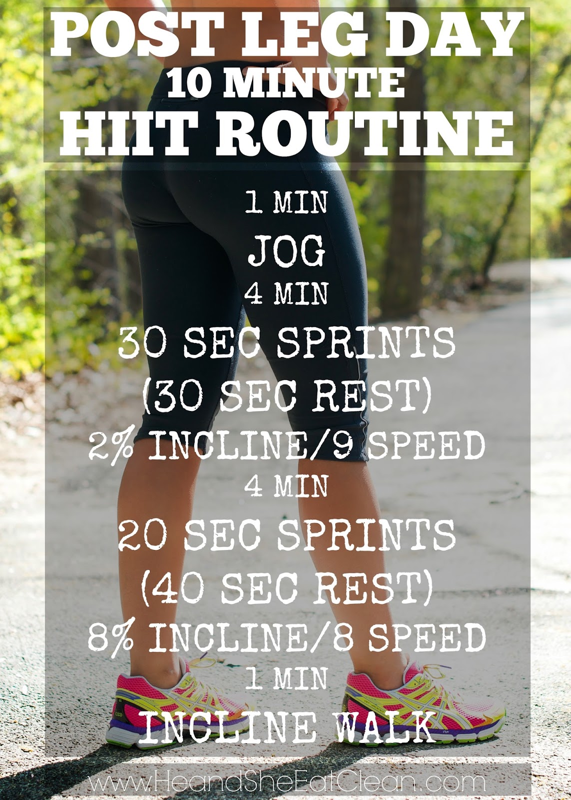 Leg Day 10 Minute HIIT Routine ~ He and She Eat Clean
