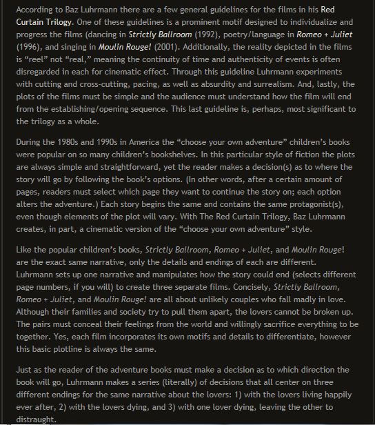 The Distinctive Style of Baz Luhrmann: February 2012