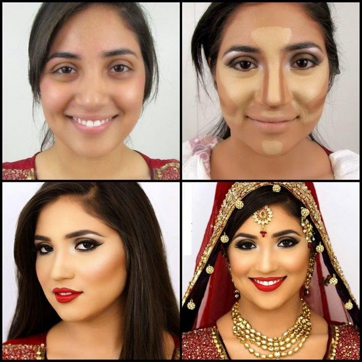 Best way to apply foundation/Base on your face tutorial pics | Just Bridal