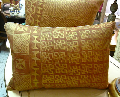 Jones and Cole: New Fortuny Pillow--c. 1970's Ashanti pattern