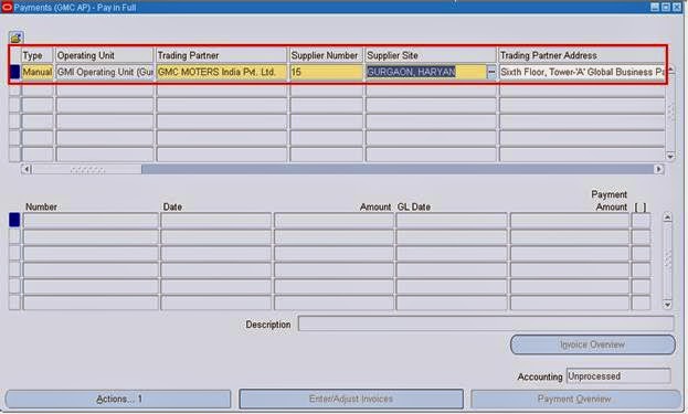 Oracle Applications: Oracle Payable Automatic Offset