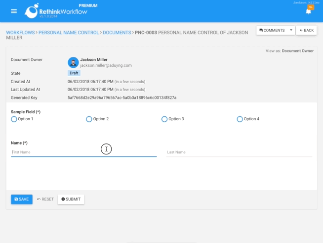 Rethink Workflow Support: Timesheet Control
