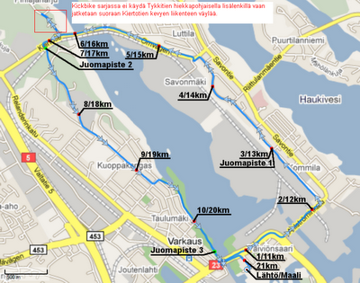 Potkulautailua Kickbikella ja potkukelkkailua: Varkaus Puolikas ...