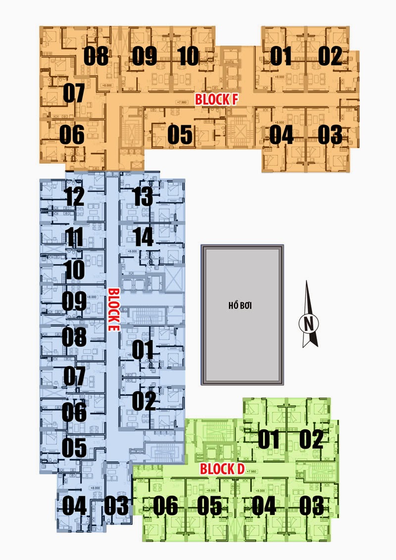 Mặt bằng thiết kế giai đoạn II Him Lam Riverside - Him Lam Riverside Q7