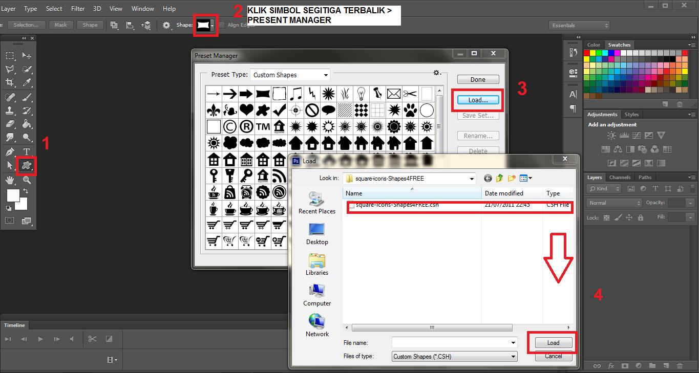 Mengenal Menu Shape Pada Photoshop | Belajar Dasar Photoshop