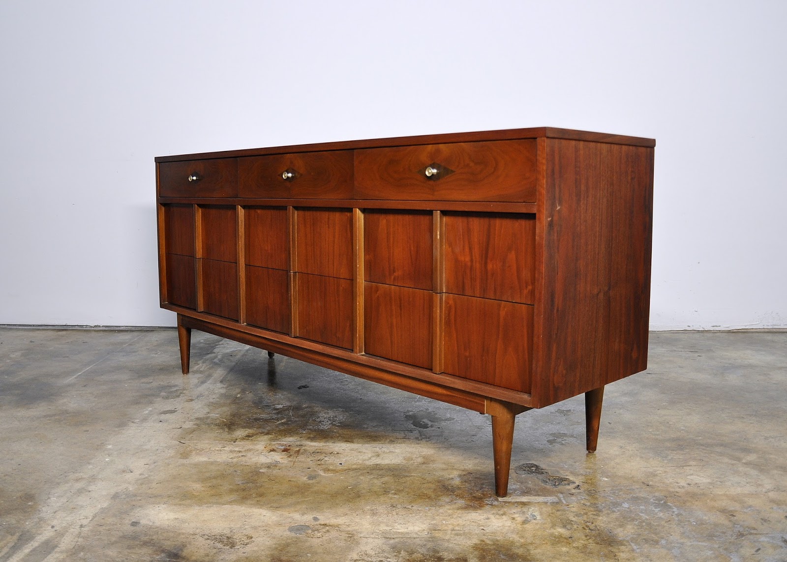 SELECT MODERN: Basic-Witz Triple Dresser Credenza