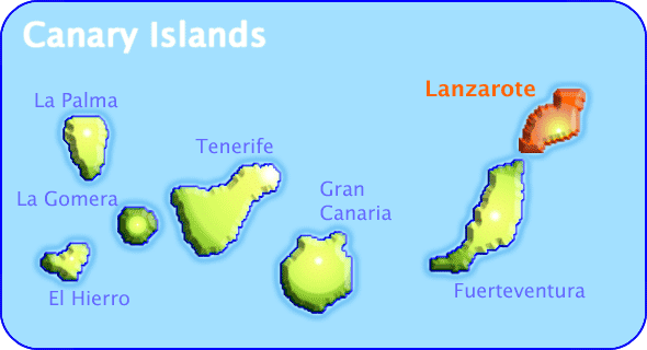 Mapa de las Islas Canarias Región