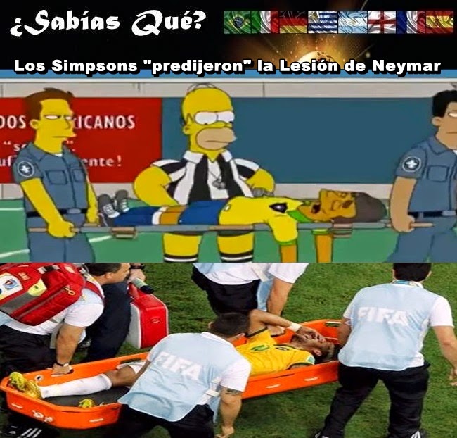 ¿Sabías Que? : Los Simpsons predijeron la Lesión de Neymar en Brasil ...