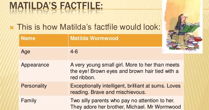 PRIMARY: DESCRIBING MATILDA