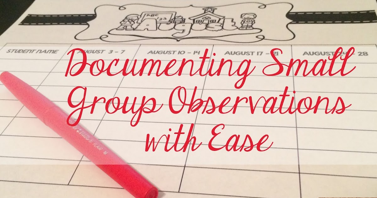 2nd Grade Snickerdoodles: Documenting Small Group Observations with Ease