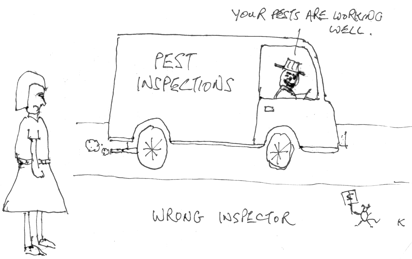 Greenpossum's cartoons: Pest inspector
