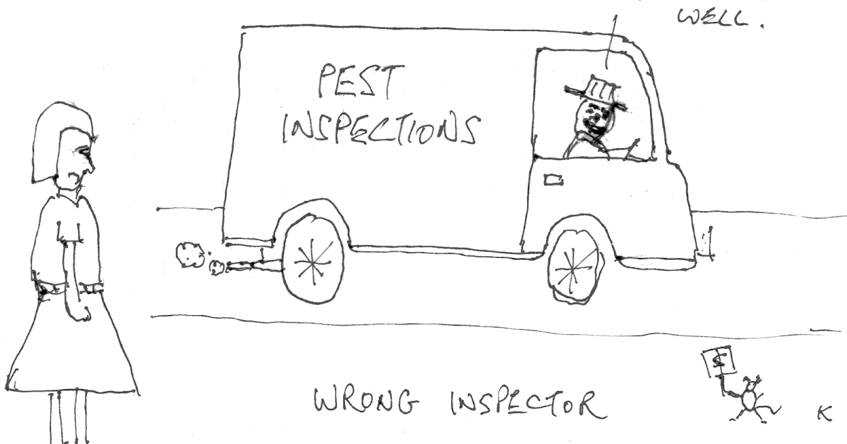 Greenpossum's cartoons: Pest inspector