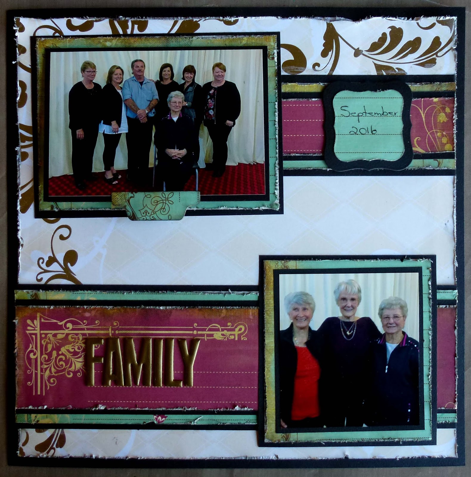 Julie's Papercraft: Family Get Together Layout