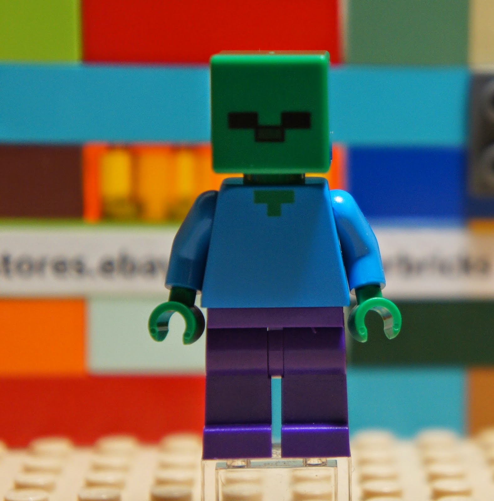 LEGO Minecraft MIN010 ZOMBIE Minifigure w/ Steve Torso Design ~ stores ...