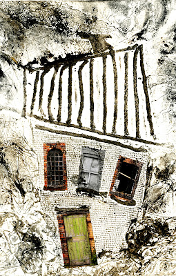 Jessica Rawlings Illustration: Collagraph Houses