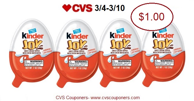 *STOCK UP* Kinder Joy Single Eggs Only $1.00 at CVS! (3/4-3/10) | CVS ...