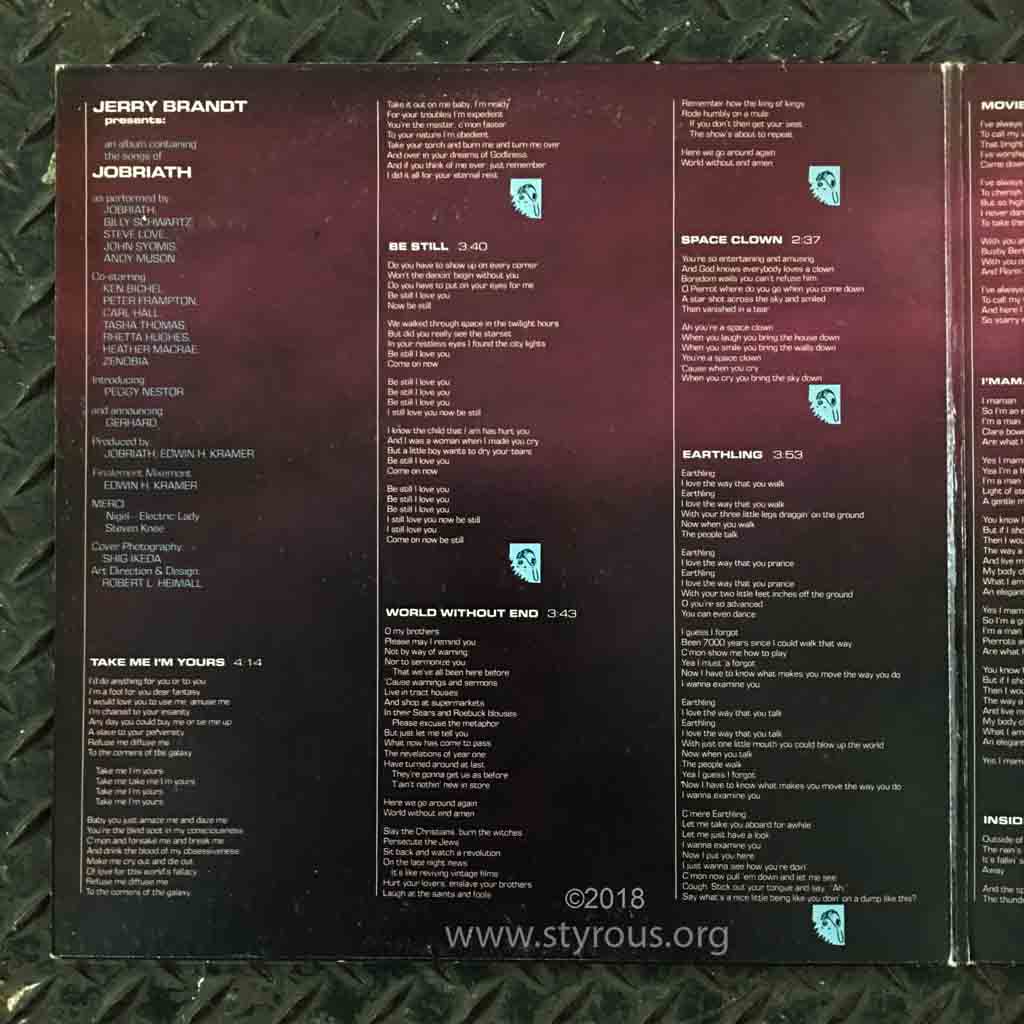 The Styrous® Viewfinder: 20,000 Vinyl LPs 160: Jobriath