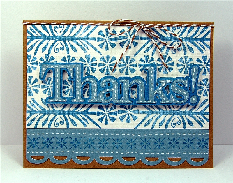 Capadia Designs: Crafty Thank You Card