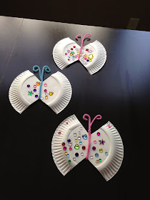 Party of 5: Paper Plate Jeweled Butterfly Craft
