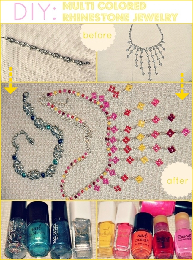 DIY: Multi-colored Rhinestone Jewelry | GLAM FAB HAPPY