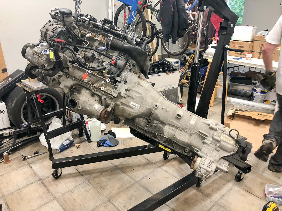 BMW E61 Turbo Replacement - Pulling the N54, and Stripping the Engine ...