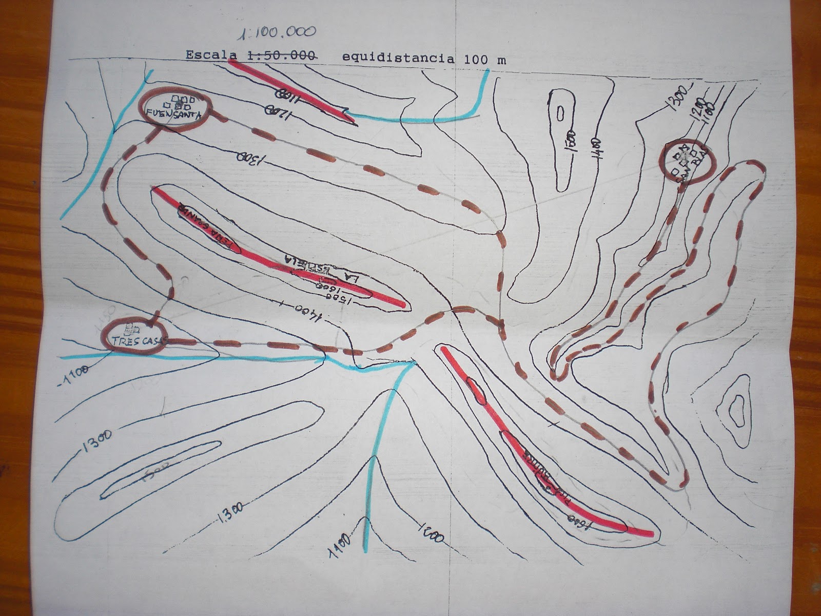 Desoxirribosa: Ejercicios del Mapa Topográfico 1