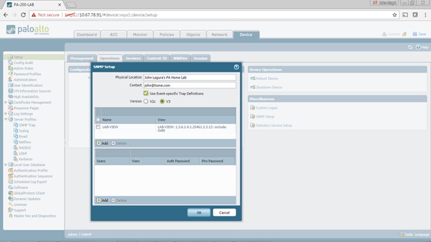My Palo Alto Networks PCNSE Journal: Configuring Syslog, SNMP and ...
