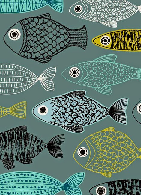 Simple handdrawn fish pattern | Fish patterns, Fish art, Fish illustration