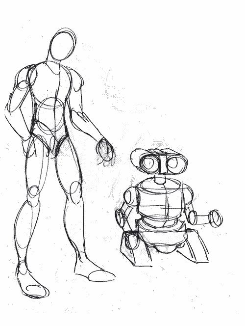 cómo dibujar robot al estilo de la ciencia ficción