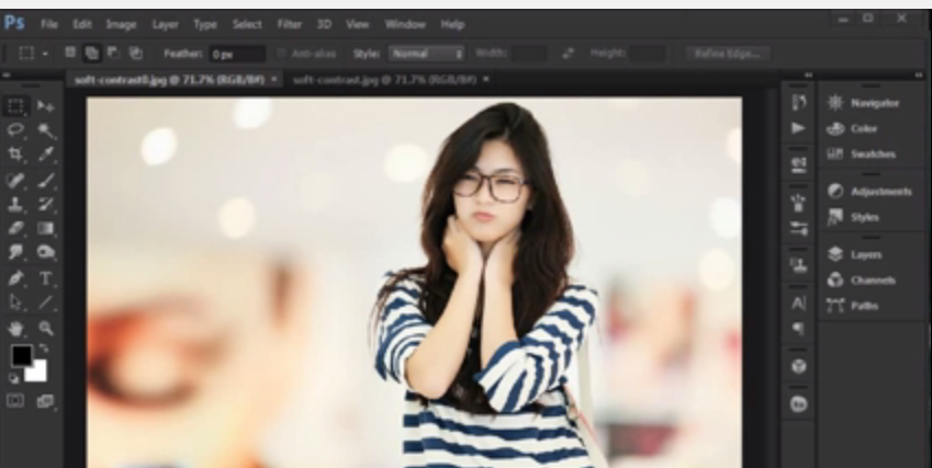 Photoshop Tutorial Selfie Photo Editing Soft Contrast Effects