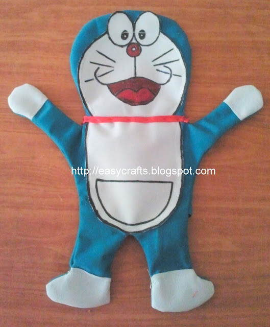 Easy Crafts - Explore your creativity: Doreamon hand puppet