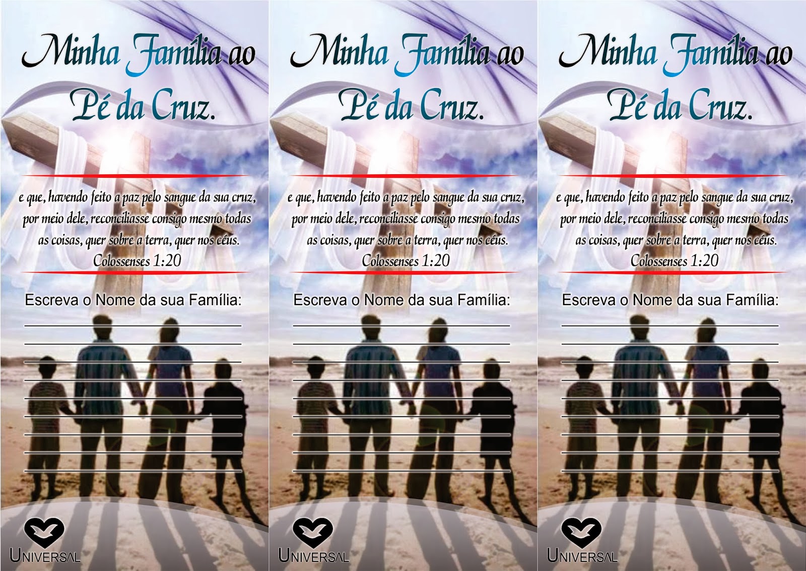 minha familia ao pé da cruz | fe arte