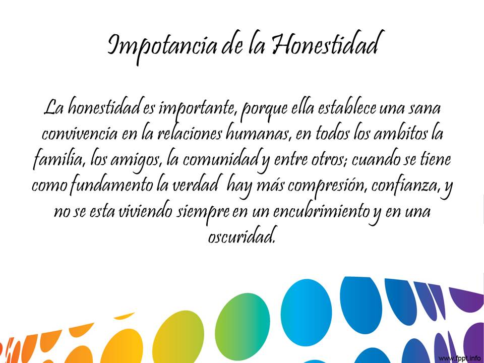 PROYECTO DE VALORES PIO XII HONESTIDAD : DEFINICIÓN DE HONESTIDAD