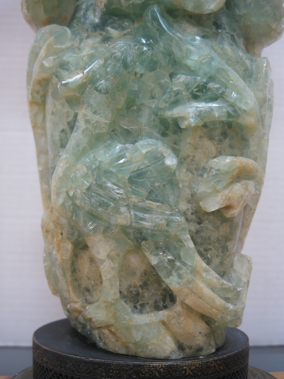 Antiques, Art, and Collectibles: Asian antique carved jade lamp with ...