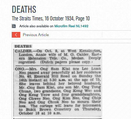 Family of Ong Sam Leong